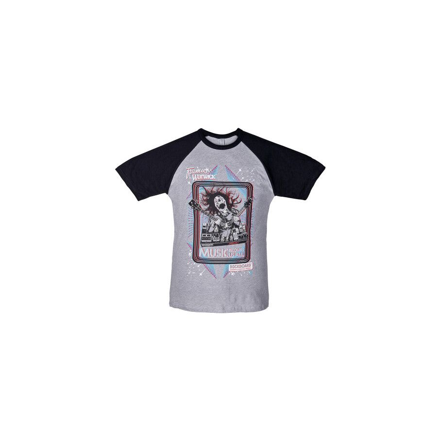 RockBoard Promo - Screamer Baseball T - Shirt Gray/Black - Small ...